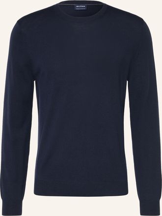 Olymp Pullover Aus Merinowolle blau