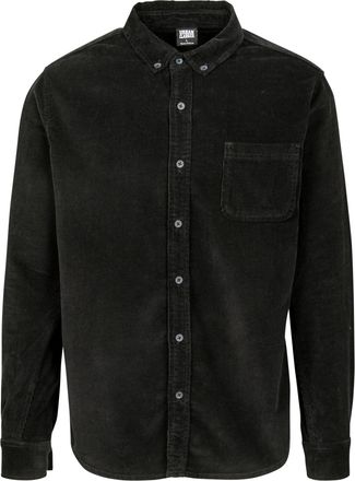 Urban Classics Herren Corduroy Shirt Hemd, Black, 5XL Große Größen