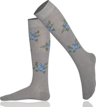 MySocks Chaussettes hautes pour femmes au genou Rose grise