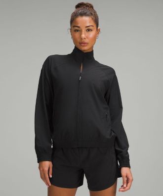 lululemon Trainingsjacke im Relaxed Fit für Frauen - Größe 14 in Black