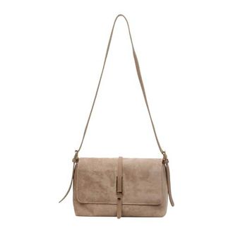 Generic Grand sac &agrave; bandouli&egrave;re en cuir synth&eacute;tique pour femme, pour le travail, le shopping, les voyages, le quotidien, kaki, 270.00 x 180.00 x 100.00 mm