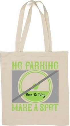 Generic Sac fourre-tout en coton naturel avec slogan « No parking Time to play make a spot » Blanc