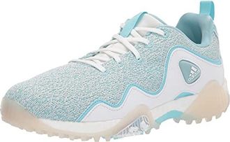 adidas Adidas Womens Codechaos 21 Primeblue Spikeless Golf Shoes, Hazy Sky/Footwear White/Solar Green, 7