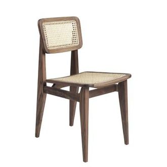 GUBI Chaise Gascoin - Bois naturel - Cannage de rotin - Designer Marcel Gascoin