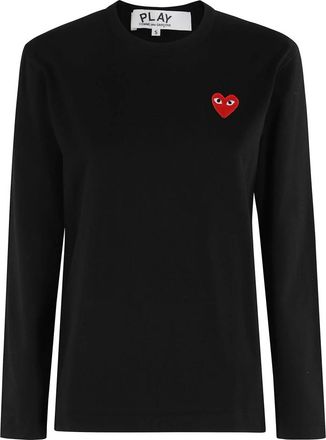 Comme Des Gar&ccedil;ons Femme, Tops, Noir, Taille: 46 FR T-Shirt Red Emblem