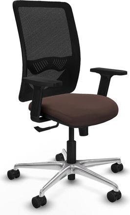 Piqueras y Crespo Gepolsterter Drehstuhl Zulema mit 2D-Armlehnen, h&ouml;henverstellbare Lendenwirbelst&uuml;tze, ausgestattet mit Sincro 3 Positionen und Schneideschaum, Schwarz