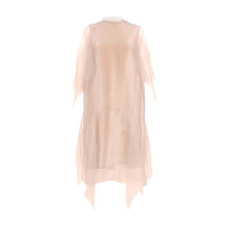 Prada &Auml;rmelloses Voile-Kleid - - Dresses - Damen - Beige - M