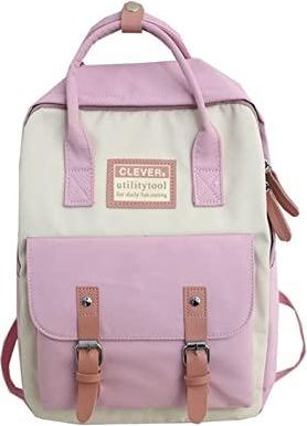 Generic Avec épingle kawaii mignon pour lécole sac à dos sac à dos adolescent sac à dos sac à dos femme, rose, taille unique