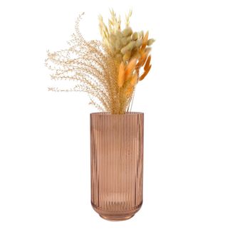 Point-Virgule Vase, deko Wohnzimmer, blumenvasen aus Glas, wunderschön, Mokka, 14.3x28cm
