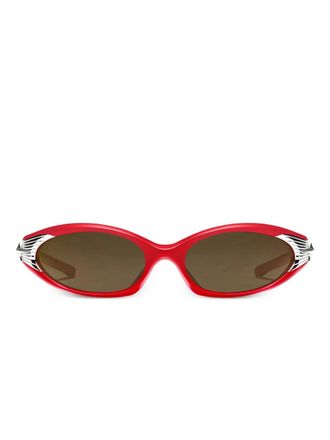 Gentle Monster lunettes de soleil M87 R6 &agrave; monture g&eacute;om&eacute;trique - Rouge