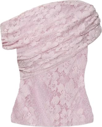 Self Portrait laced draped top - Rosa