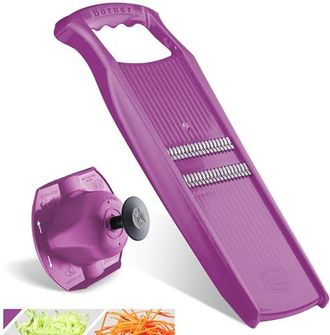 B&ouml;rner Roko PowerLine Coupe-L&eacute;gumes Set avec Porte-Fruits (2 pi&egrave;ces) - Coupe-Julienne pour Fruits & L&eacute;gumes + Porte-Fruit - R&acirc;pe Julienne - Set de Mandoline 