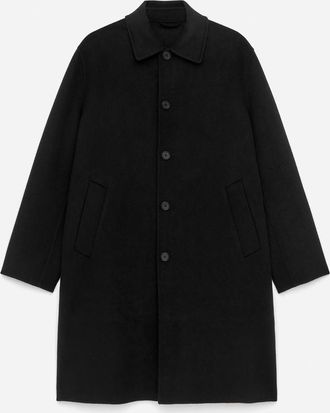 Arket Doubleface-Mantel Aus Wolle -Schwarz
