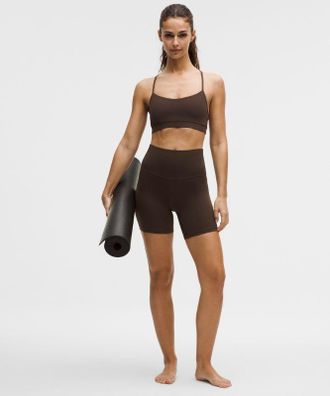 lululemon Align Shorts mit hohem Bund f&uuml;r Frauen - 15 cm - Gr&ouml;&szlig;e 10 in Walnut Crunch