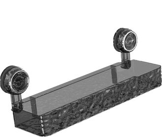 Generic Badezimmer Organizer Regal - Saug Cup Storage Rack, Rechteck-Organizer Shelf | Badezimmer Wandregal Dusche Veranstalter Halter, kein Bohren Badezimmer