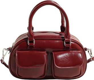 Generic Portefeuille à poignée supérieure en cuir synthétique avec plusieurs sacs à main rétro Boston sac à main pour le travail des femmes ou lutilisation qu