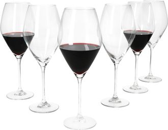 MamboCat 6er Set Doyenne Rotwein-Gläser I 280ml, Höhe 25cm I für 6 Personen I klares großes Weinglas mit Fuß I transparente Gläser für Zuhause, Feiern, Hochzei