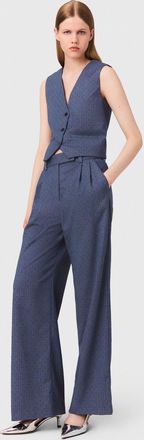 Maje Anzughose Mit Strass - Blau - Maje