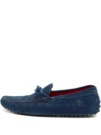 Tod's chaussures de conduite en daim - Bleu