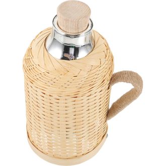 Amosfun Wasserkocher Im Retro-stil - Thermobecher Mit Gro&szlig;em Fassungsverm&ouml;gen Und Handgefertigtem Gewebtem Bezug - Ideal F&uuml;r Die Teezeit Im Homeoffice