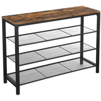 Vasagle &Eacute;tag&egrave;re &agrave; chaussures, Organisateur pour chaussures, Rangement, avec 3 &eacute;tag&egrave;res en maille, pour entr&eacute;e, salon, chambre, structure simple