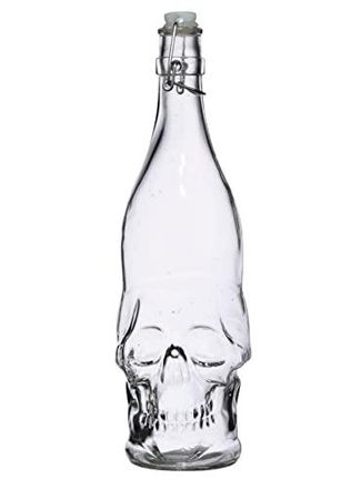 Puckator Tischkaraffe aus Glas - Schädelform