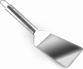 Lacor Lacor - 60266 - BBQ gebogener Spatel, Edelstahl, ergonomischer Griff, sp&uuml;lmaschinenfest, 28 cm, Edelstahl