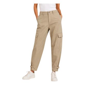 Please Femme, Pantalons, Beige, Taille: 36 FR pantaloni Cotone