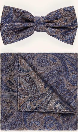 Paul Paul Set: Fliege Und Einstecktuch braun