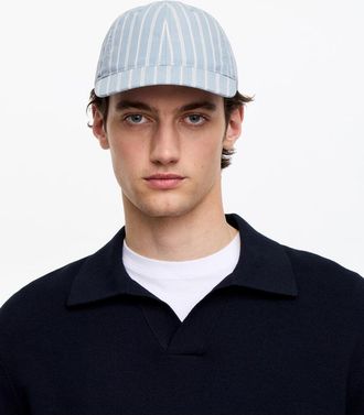 Arket Baseballkappe Aus Popeline -Blau