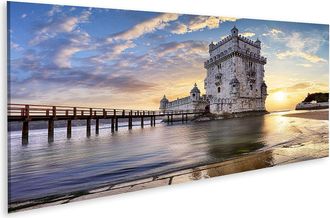 Islandburner Bild auf Leinwand Lissabon Belem Turm Fluss Tejo Portugal Bilder Wandbilder Poster
