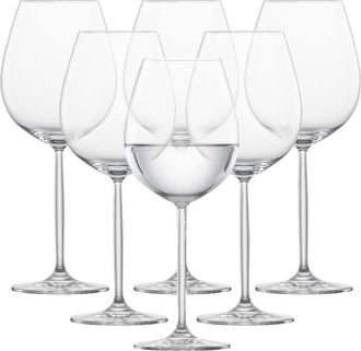 Schott Zwiesel Rotweinglas Diva (6er-Set), klassische Kristallgl&auml;ser f&uuml;r Rotwein oder Wasser, sp&uuml;lmaschinenfeste Tritan-Weingl&auml;ser, Made in Germany (Art.-Nr. 104096)