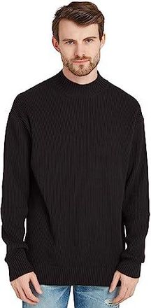 Calvin Klein Jeans Homme Pull Blown Up Mock Pull en Maille, Noir (Ck Black), S