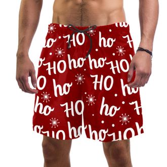 Coosun Herren-Weihnachts-Hintergrund-Strand-Boardshorts, schnell trocknend, Badehose, L