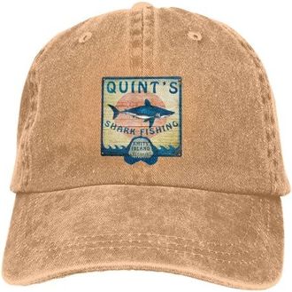 Generic Casquette de baseball d&eacute;lav&eacute;e pour homme Quints Shark Fishing Classic Trucker Casquette snapback Casquette papa chapeau de golf