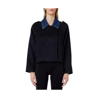 Liu Jo Giubbino Panno Pi&ugrave; Denim - Femme - Vestes - Bleu - Taille: 40 FR