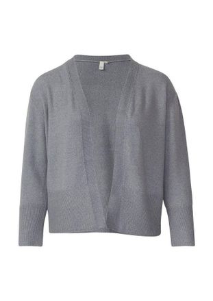 QS by s.Oliver Cardigan Strickjacke Feinstrick Cardigan mit breitem B&uuml;ndchen