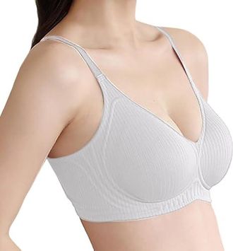 Generic Soutien Gorge Invisible Soutien Gorge sans Armature Brassiere Femme sans Armature De Classique Confort Maison Et Loisir Fermeture 4/3 Crochets Seamles