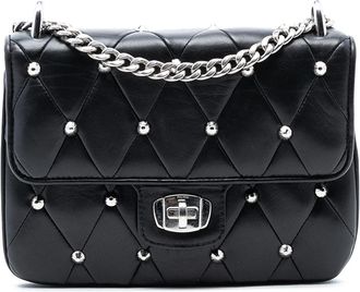 Miu Miu Hobo Bags - Studded Matelasse Leather Crossbody - Gr. unisize - in Schwarz - f&uuml;r Damen