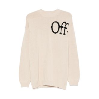 Off-white Rundhals-Strickwaren - - Knitwear - Herren - Beige - L