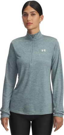 Under Armour Damen Tech Twist Viertelrei&szlig;verschluss, Jaspisblau/Wei&szlig;, XXL