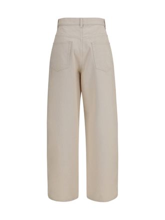 R&oacute;he Womens Berber Straight-Leg Jeans Ecru Cotton