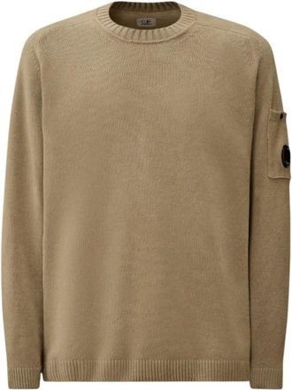 C.P. Company C.p. Company, Homme, Pulls, Gris, Taille: M Pull Ras du Cou en Chenille de Coton