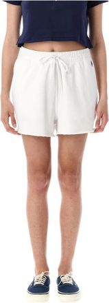 Polo Ralph Lauren Femme, Shorts, Blanc, Taille: 38 FR Short Doux en Molleton