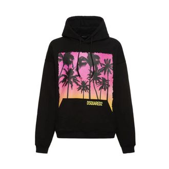 Dsquared2 Stylischer Hoodie - - Sweatshirts & Hoodies - Herren - Schwarzk - L