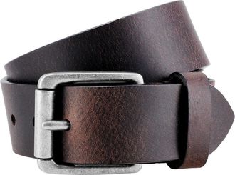 Lindenmann Leder-G&uuml;rtel Herren 40 mm breit, G&uuml;rtel Herren B&uuml;ffelleder braun, Gr&ouml;&szlig;e/Size:Bundweite 115 cm Gesamtl&auml;nge 130 cm W 45.3 XXL