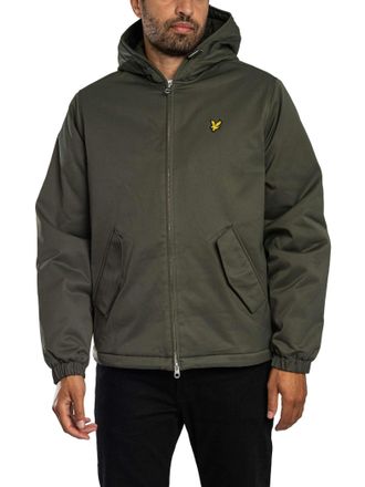 Lyle & Scott Wattierte Jacke Mit Kapuze Und Rei&szlig;verschluss, Gr&uuml;n