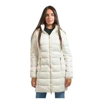 Yes-Zee YES Zee, Femme, Manteaux, Beige, Taille: 36 FR Doudoune ivoire avec capuche