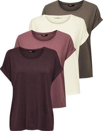 Only Tops für Damen Basic Kurzarm Rundhals