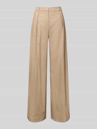 HUGO BOSS Weite Hose Baumwoll-Mix mit Leinen-Anteil Modell HENESA